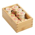 mDesign Wood Bamboo Kitchen Storage Bin Container Crate Box, 4 Pack ...