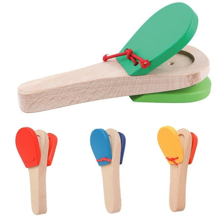 Cheers Wooden Hand Clapping Castanet Kids Musical Percussion Instrument ...