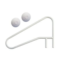 Saftron Heavy Duty 3-Step Inground Pool Ladder & Anchor Socket Cover, 2 ...