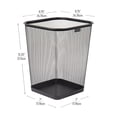 4.5 Gallon Office Trash Can for Near Desk, Wood Bedroom Trashcan ...