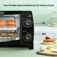 4 Slice Small Toaster Oven Countertop, Retro Compact Design, Multi ...