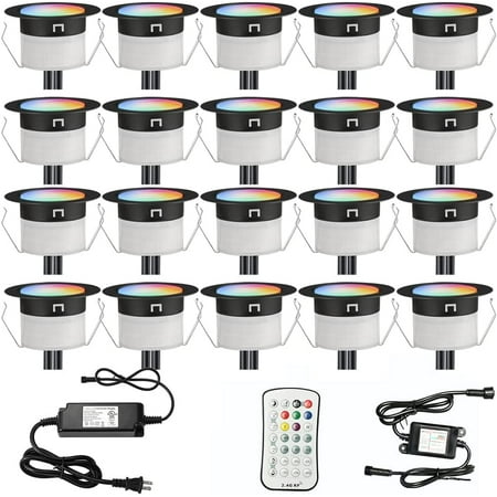 Low Voltage Recessed RGBW Deck Light 20pcs Φ1.22 RGB Warm White ...