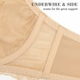 Wingslove Womens Sexy Lace Push Up Bra Plus Size Embroidered Sheer