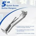 60 Pack 5 Inch Gutter Hangers, Gutter Guard with Speed Screw and Clip ...