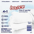 Bounce, Dryer Sheets, 320 Count, Hypoallergenic, Unscented, Static ...