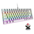 Wired Gaming Keyboard Rainbow Backlit Mechanical Keyboard Type-C 84 ...