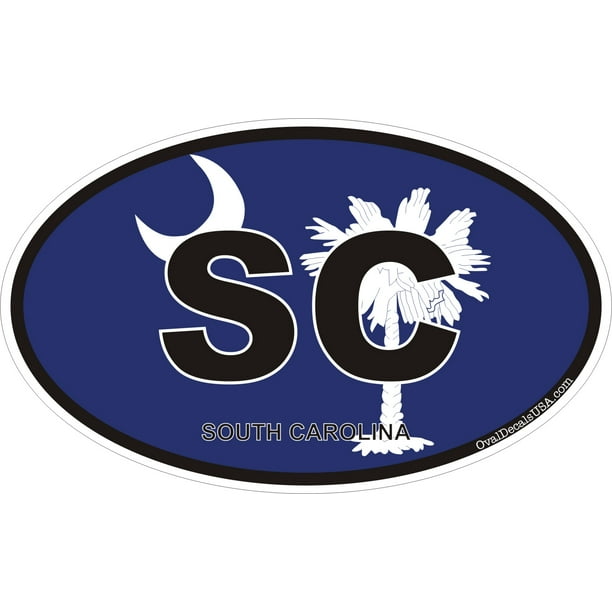 3.8 Inch South Carolina Decal Sticker - Walmart.com - Walmart.com