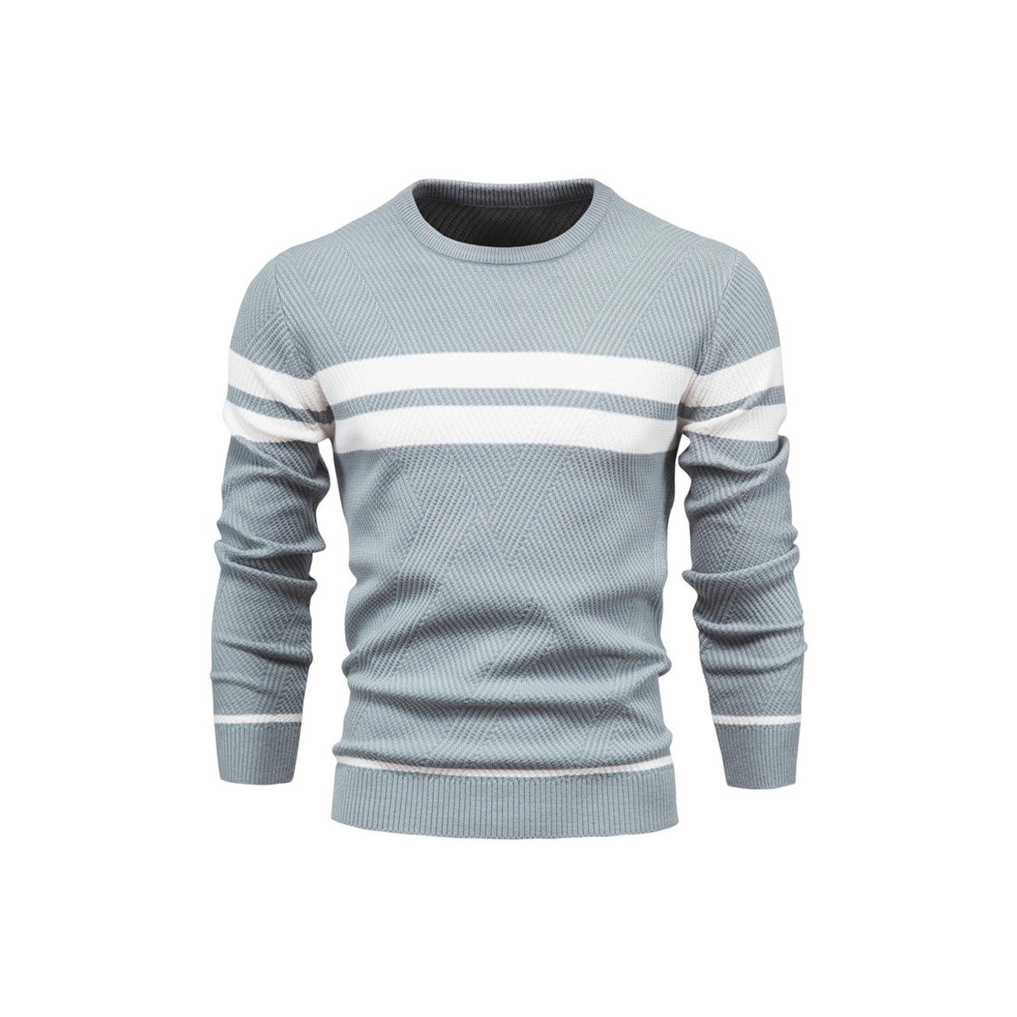 Click here for Bellella Men Sweater Long Sleeve Jumper Tops Strip... prices