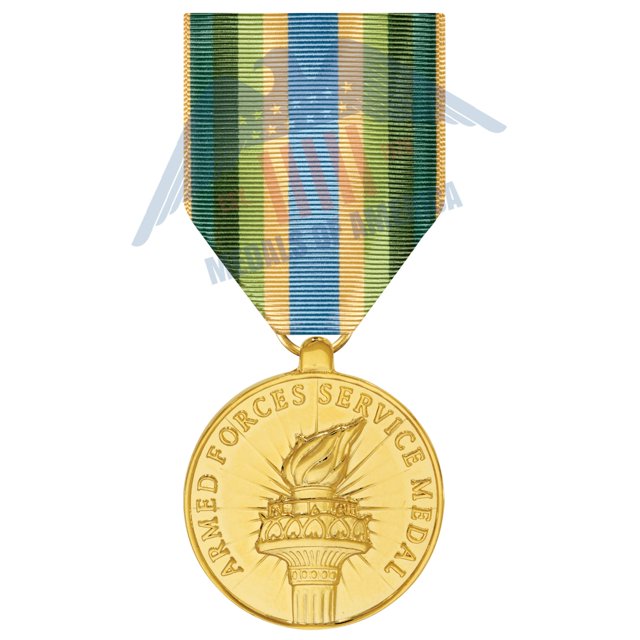 Armed Forces Service (AFSM) Medal Anodized Full Size Long Drape For ...