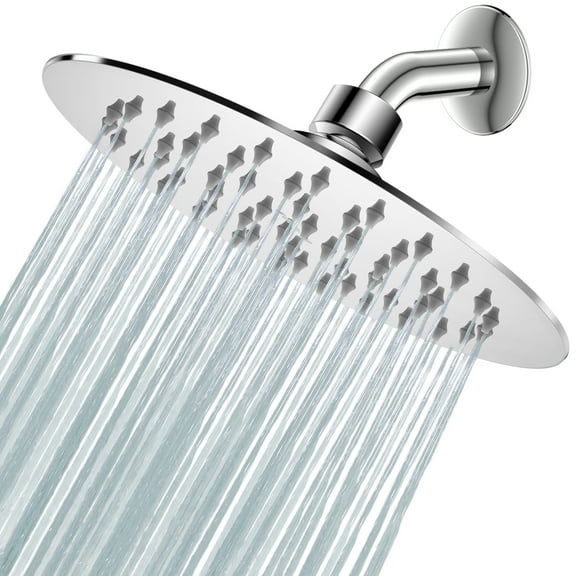 PYYAN-Rain Square Shower Head 8 Inch High Pressure Stainless Steel ...