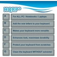 HQRP English QWERTY Laminated Keyboard Stickers for All PC & Laptops ...