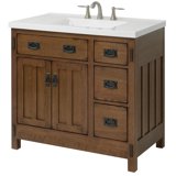 Sagehill Designs American Craftsman 36" Bathroom Vanity Base, Rustic ...