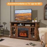 Costway 58'' Fireplace TV Stand with 1400W Electric Fireplace for TVs ...