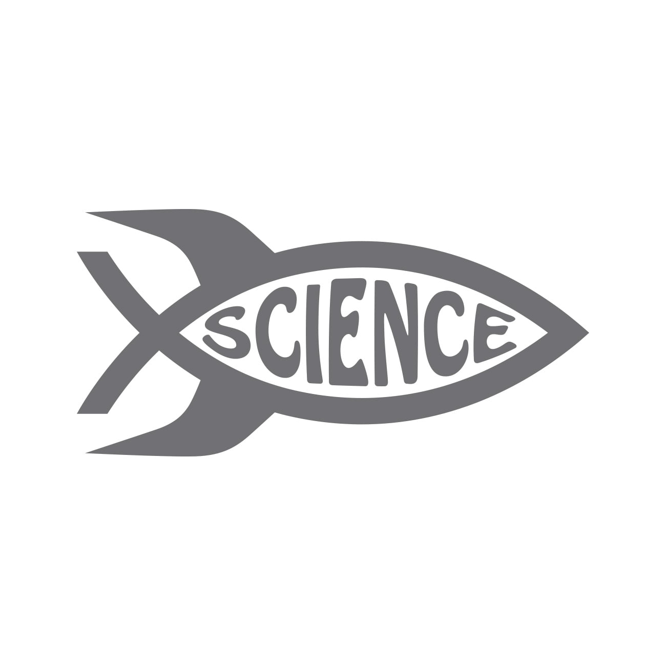 Science Fish Symbol Sticker Decal Die Cut - Self Adhesive Vinyl ...