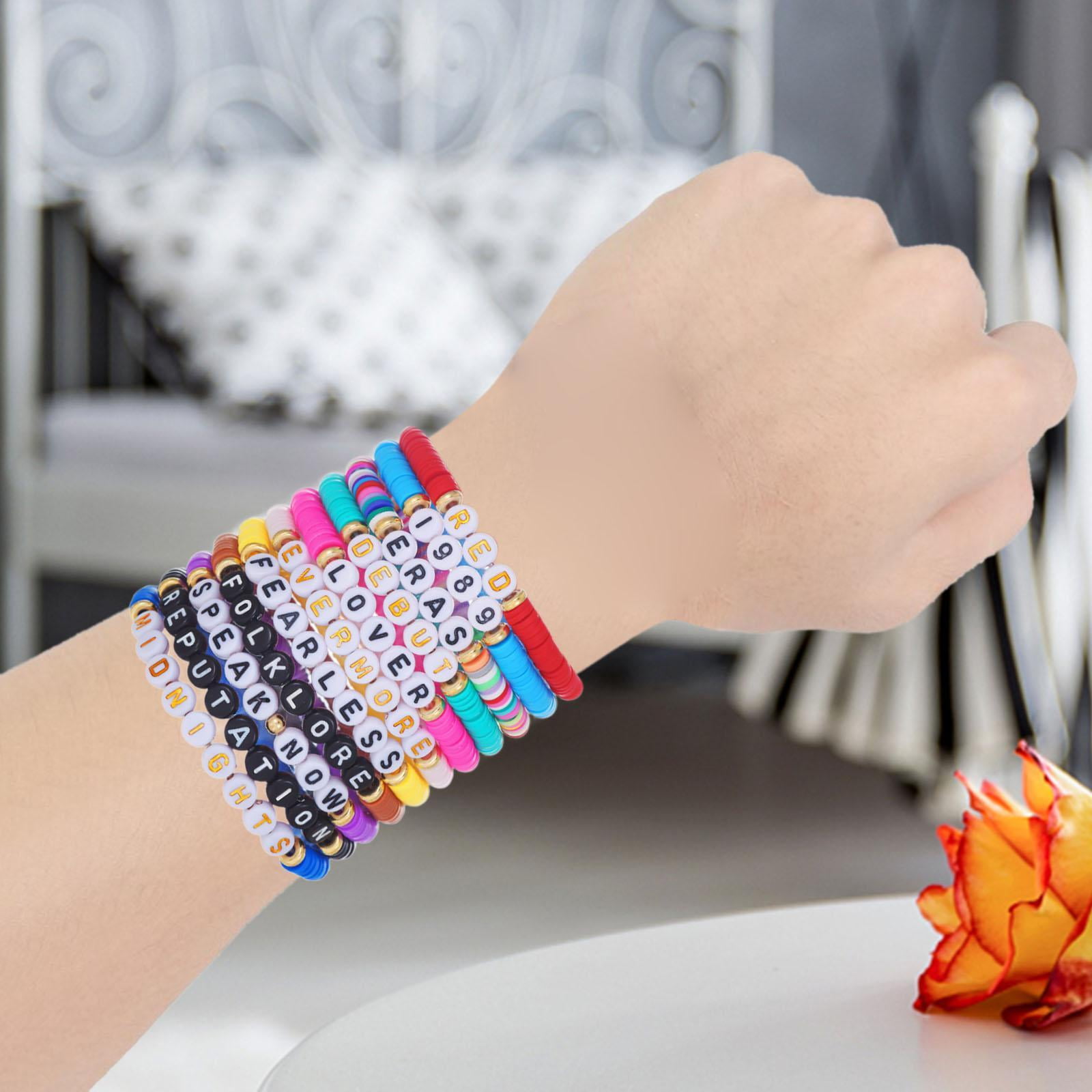 11 Pulseras De Pulseras Con Letras De Colores Pulseras Que Inspiran ...