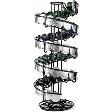 Keurig K-Cup Holder Stand, Wood & Wire Storage Carousel, Space Saver ...