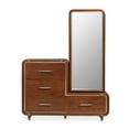 Mason Park Offset Chest with Storage Mirror - Umber Brown - Walmart.com
