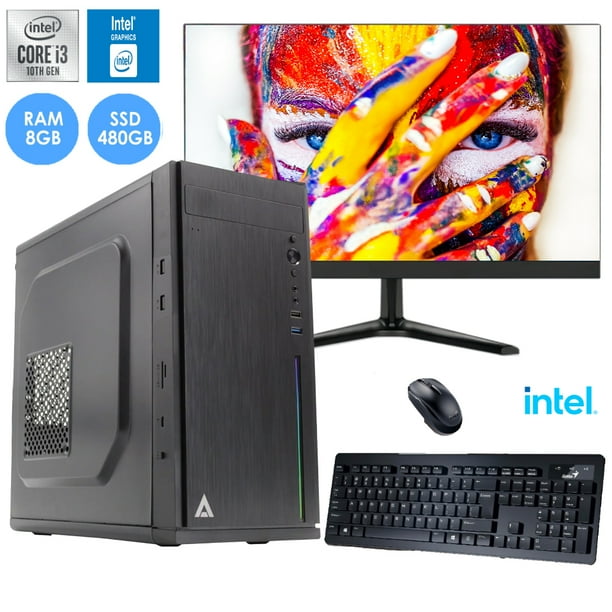 Computadora PC armada i3 10100 Intel SSD 480GB 8GB RAM Monitor 21.5 pulgadas | Bodega Aurrera en ...