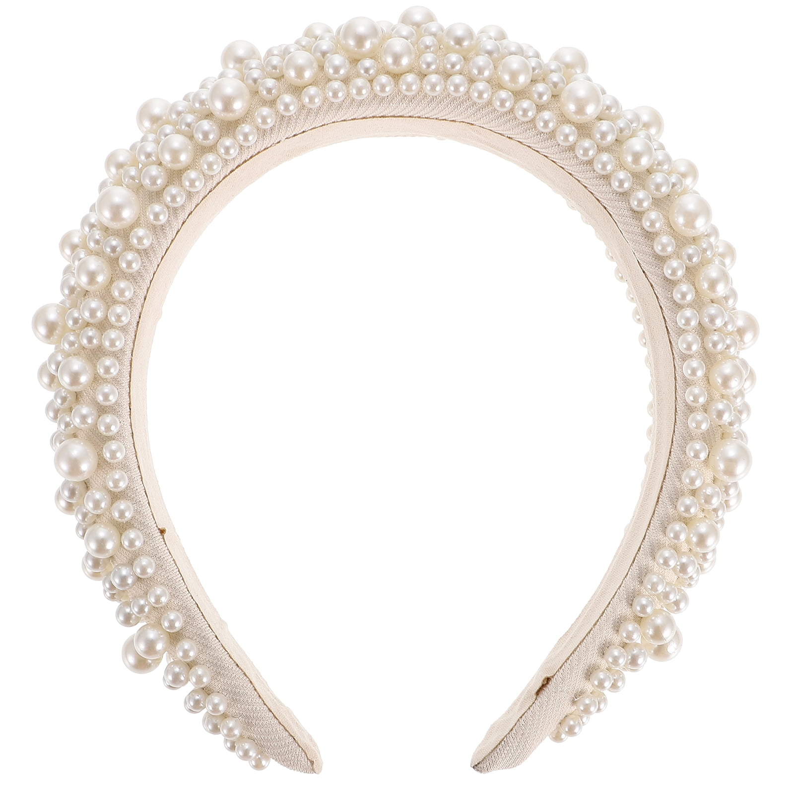 BRIGHTFUFU Diademas de perlas únicas para mujer, diademas de esponja ...