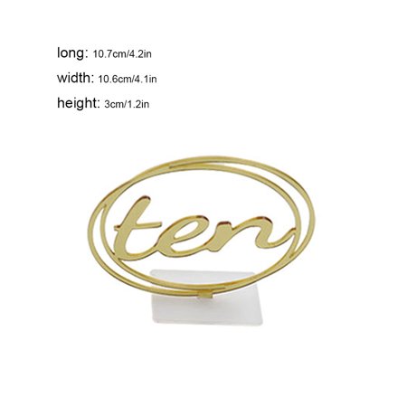 Wedding Table Number Acrylic Mirror Holder Cards Restaurant numbers ...