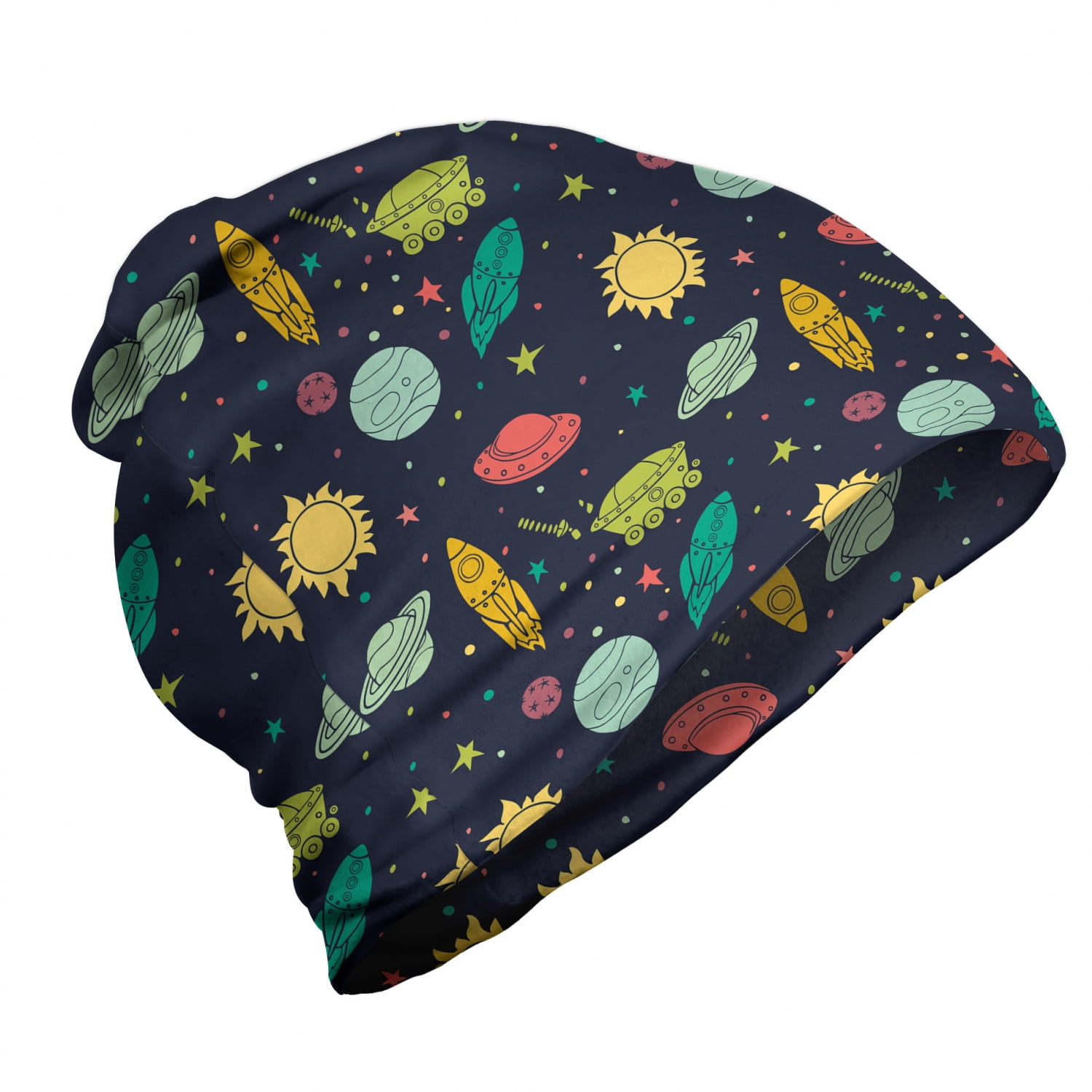 Outer Space Unisex Beanie, Galaxy Themed Image Art, Hiking Outdoors ...