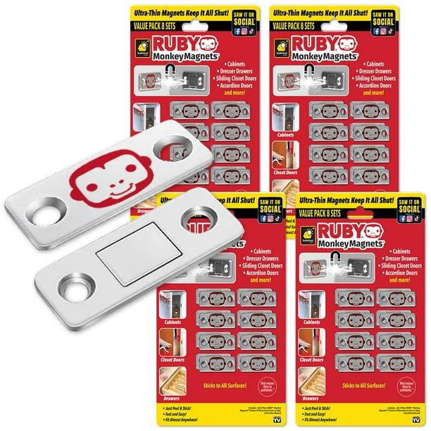 RUBY Monkey Magnets Ultra-Thin Magnetic Plates Keep It All Shut, AS ...