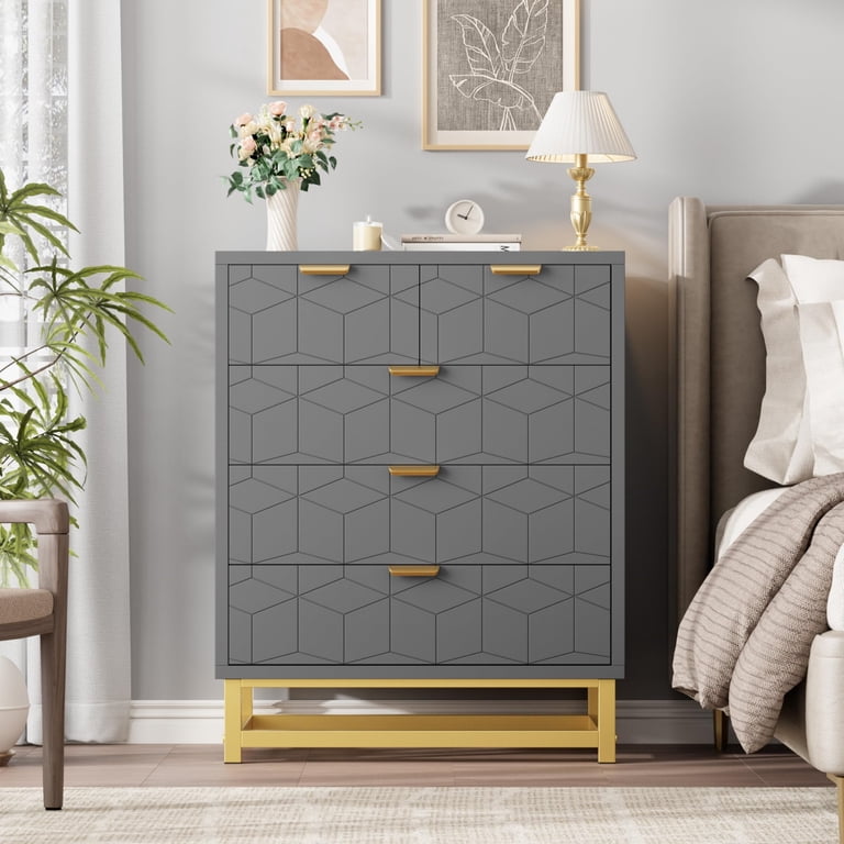 Renikay Modern Storage Solution - 5 Drawer Dresser Cabinet for Entryway ...