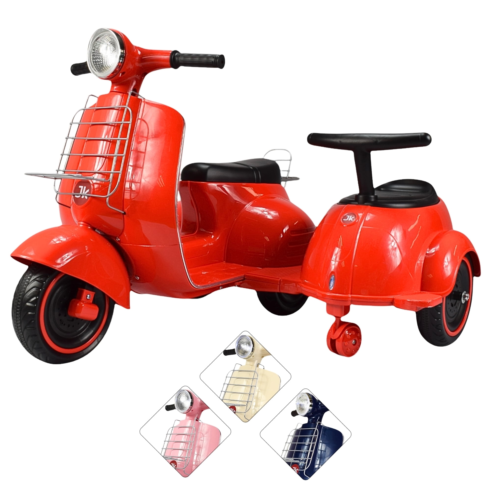 Motocicleta Montable Eléctrica Doble Asiento Sonido Luz Led 6v - Rojo ...