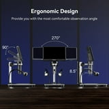 TOMLOV 7" 1200X Coin Microscope, 12MP USB Digital Microscope with 10 ...