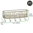 mDesign Metal Wall Mount Entryway Storage, Mail Sorter Basket - Satin ...