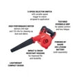 Bauer Cordless Leaf Blower 20-Volt Lightweight 120 CFM Workshop/Garden ...