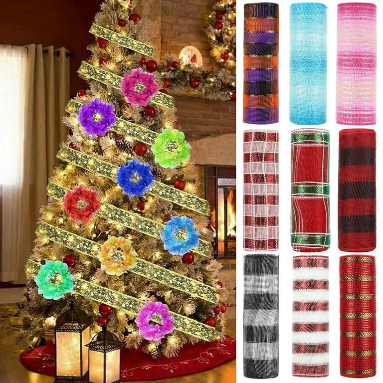 How To Decorate A Christmas Tree With Deco Mesh Ribbon | Shelly Lighting