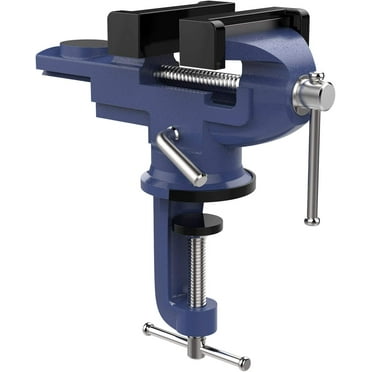Free Shipping! Irwin 4.5 in. Steel Workshop Bench Vise Blue Swivel Base ...