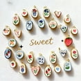 Light luxury niche jewelry design, color-blocking enamel heart flower ...