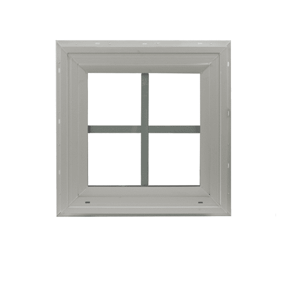 "72""x12"" Double Pane Transom Window, Black Vinyl Front, White Back ...