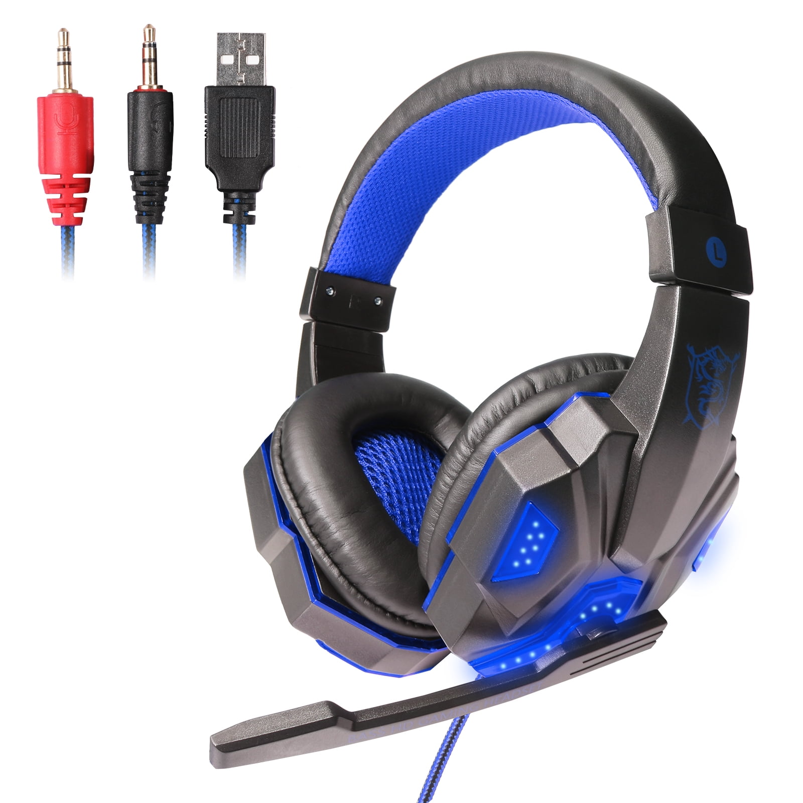 KKSQ Wired Gaming Headset for PC Smart Phone,Laptops,Tablet,3.5mm ...