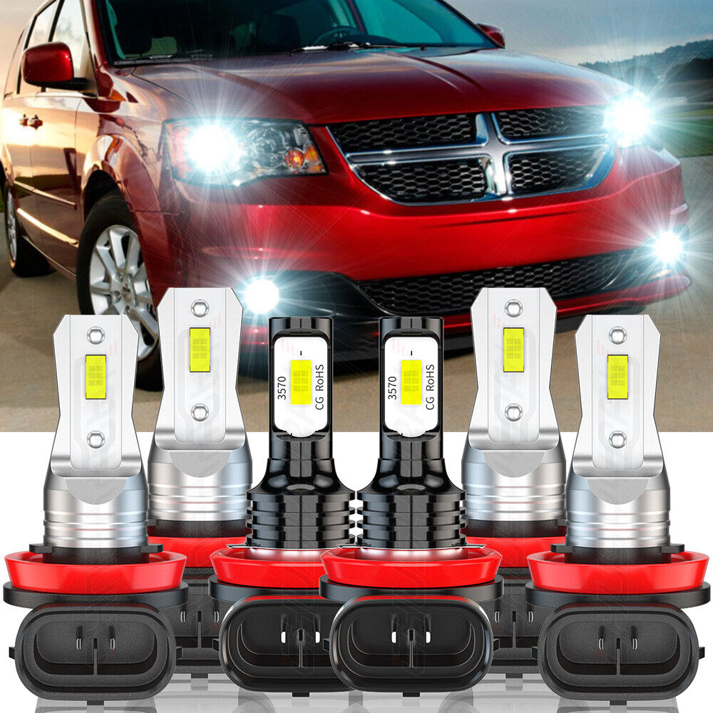 For 2007-2018 Nissan Altima Combo 6 pcs LED Headlight High Low + Fog ...