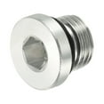 Uxcell 3/8-24UNF Internal Hex Head Pipe Fitting Plug, Male Thread 45# Steel Socket Plug with ...