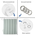 60x72 Inch Shower Curtains for Bathroom, Sage Green Line Striped Fabric ...