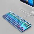 Mini USB Wired Gaming Mechanical Keyboard (87 Keys, Blue Switch) with ...