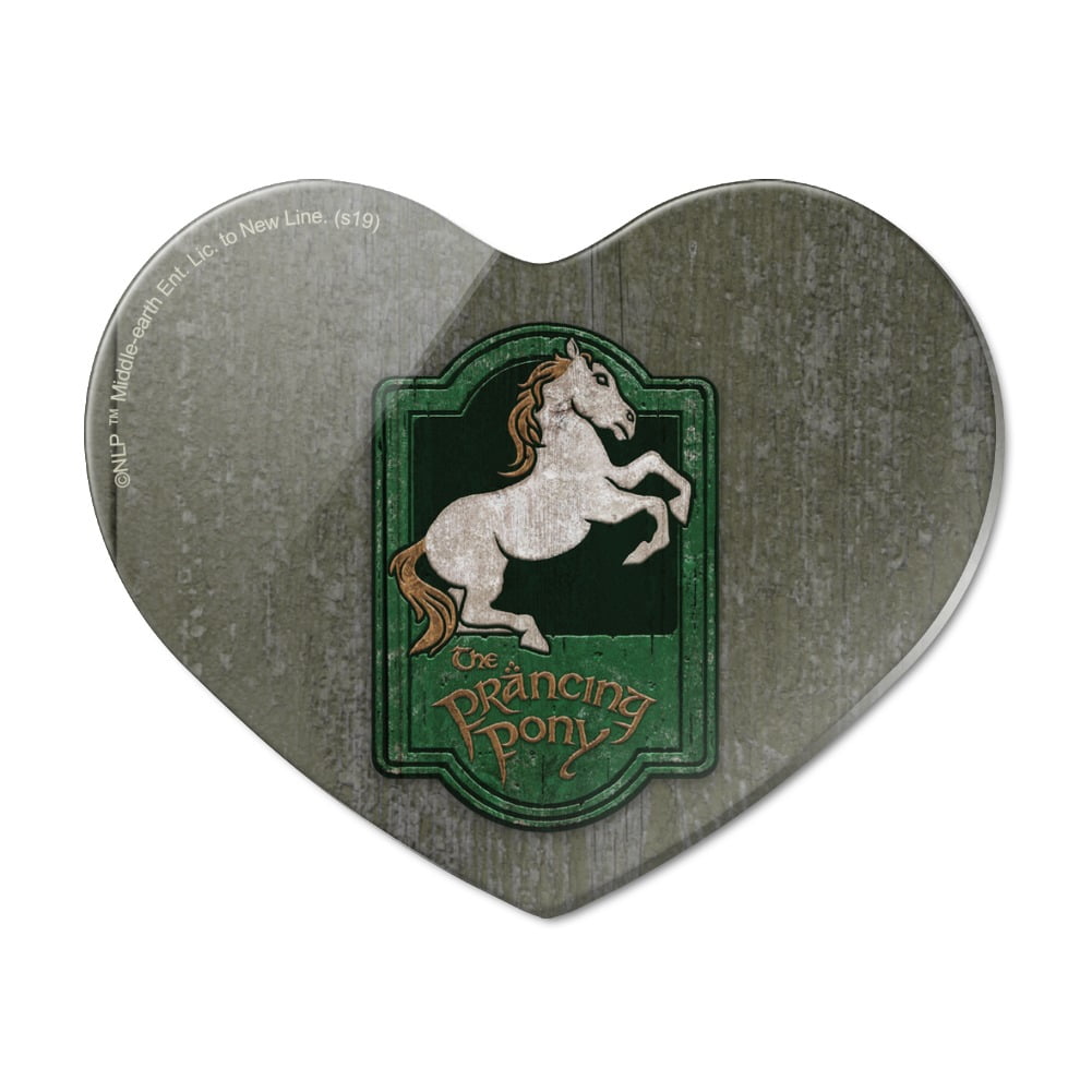 Lord of the Rings The Prancing Pony Heart Acrylic Fridge Refrigerator ...
