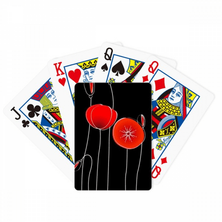 Red Circle Flowers Line Art Corn Poker Playing Magic Card Fun Board ...