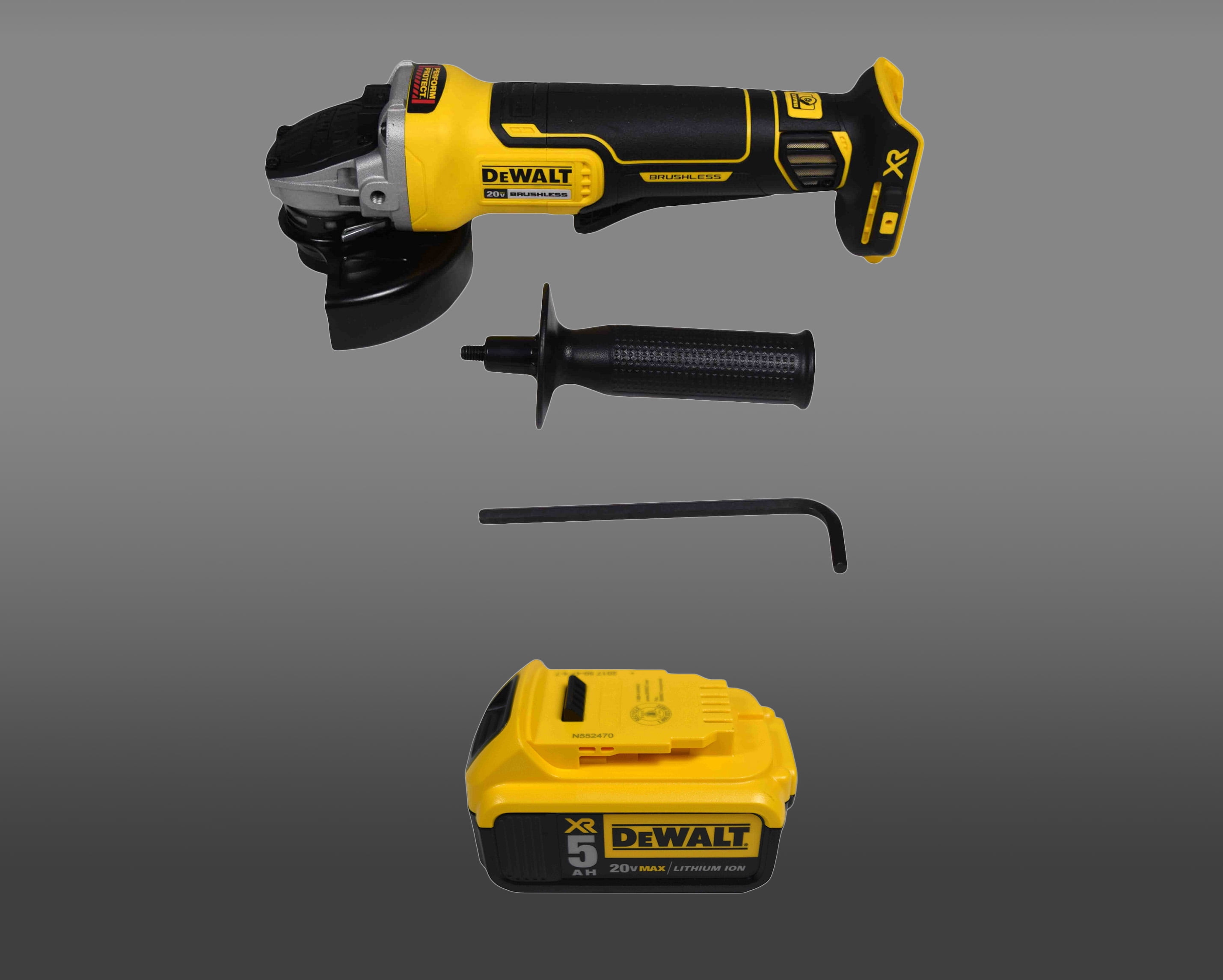 Dewalt DCG413 20v 4-1/2" Grinder w/ DCB205 20V 5.0AH Battery - Walmart ...