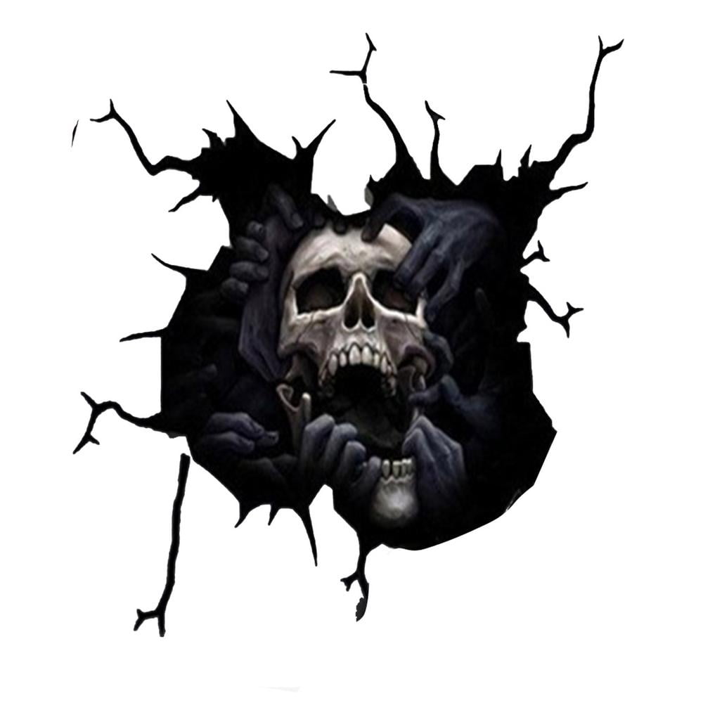 Tohuu Skeleton Car Stickers Creative 3D Halloween Skeleton Wall Sticker ...