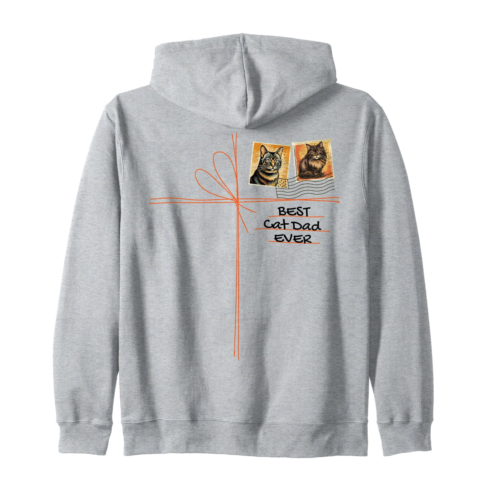 Click here for Gens Vintage Dad Kitten-Daddy Cartoon Zip Hoodie -... prices