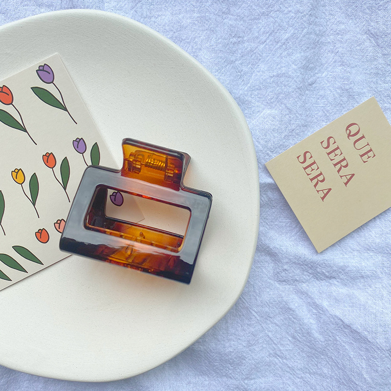 Hair Claws, Hair Clips Barrettes Acrylic Simple Cute French Design Hair ...