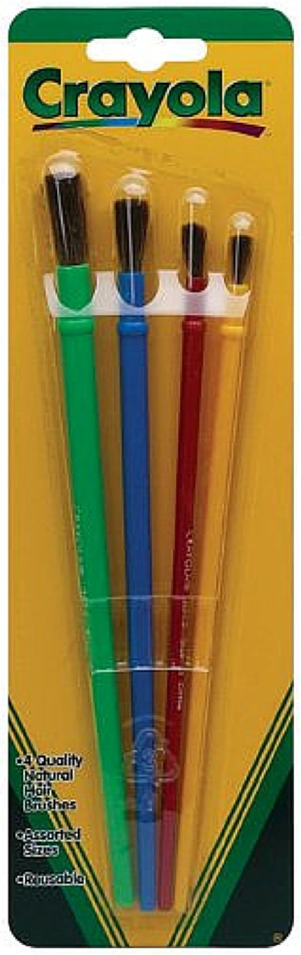 Crayola Paint Assorted Brushes 4 ea (Pack of 3) - Walmart.com