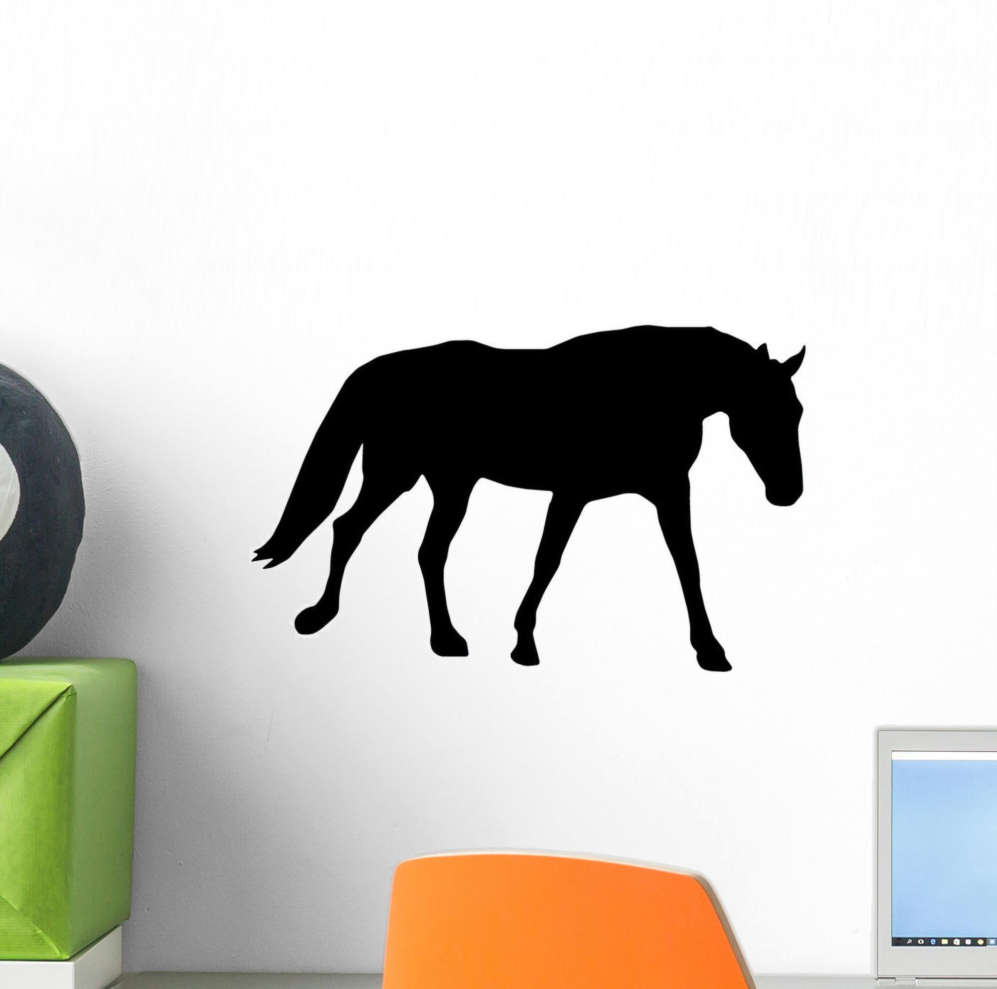 Horse Silhouette Wall Decal Sticker, Wallmonkeys Peel & Stick Vinyl ...