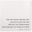 Two Most Important Days Wood Sign 16x16 - Walmart.com