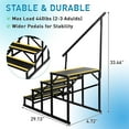 EastVita 4 Step RV Stairs with Handrail, RV Steps Ladder Hot Tub Steps ...